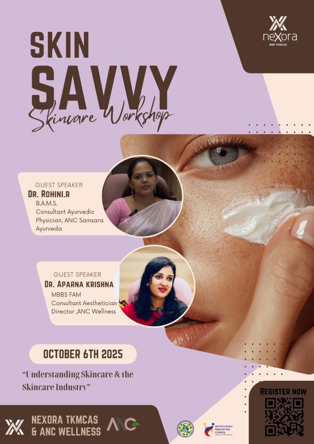 Skin Savvy Skincare Workshop on 6th October 2025 – TKM College of Arts ...